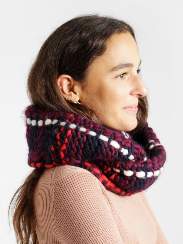Wool and the Gang Tartan Lula Hoop Infinity Scarf